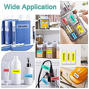 NineLeaf 3PK Black on Red MK421 Black on Blue MK521 Black on Green MK721 9mm 3/8'' x 8m Label Tape Compatible for Brother M-K421 M421 M-K521 M521 M-K721 P-Touch PT-70 PT-65 PT-80 Label Maker