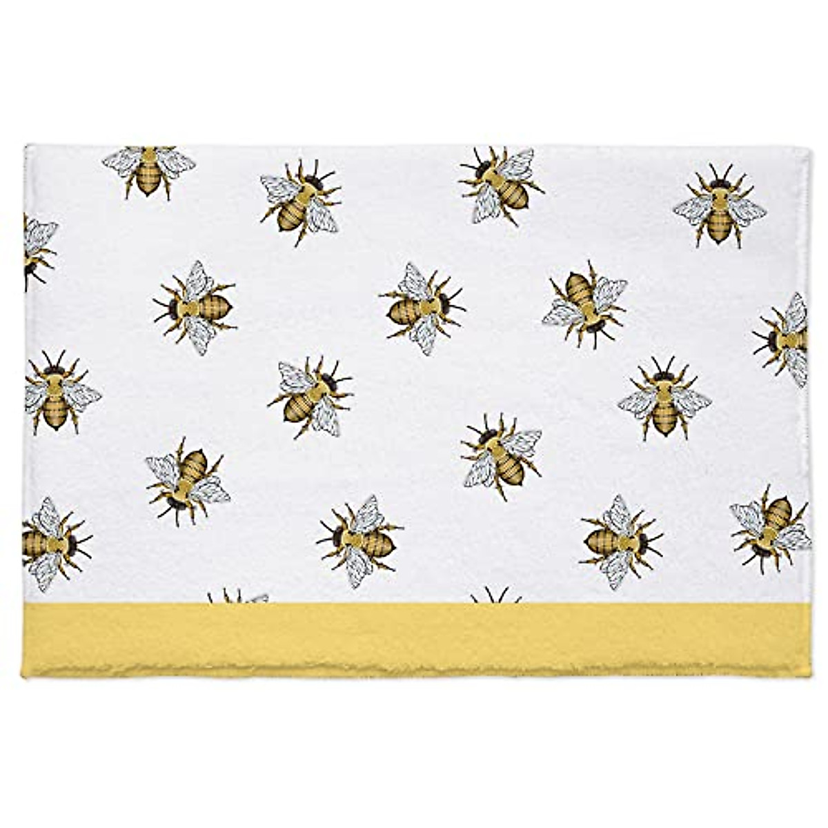 Floor Door Mats Shaggy Carpet Farm Bumble Bee Seamless,Non Slip Soft Bath Rug Red Stripes Pastoral Animal,Fuzzy Area Cushion for Kitchen/Bedroom/Bathroom/Living Room Decor 24x35in