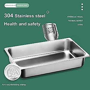 9L Electric Chafing Dish, Food Heating Trays Buffet, Buffet Servers and Warmers, Stainless Steel Dish for Parties Perfect for Parties, Entertaining Holidays