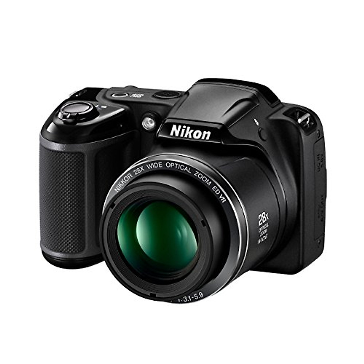 Nikon Coolpix L340 20.2 MP Digital Camera with 28x Optical Zoom and 3.0-Inch LCD (Black) (Renewed)