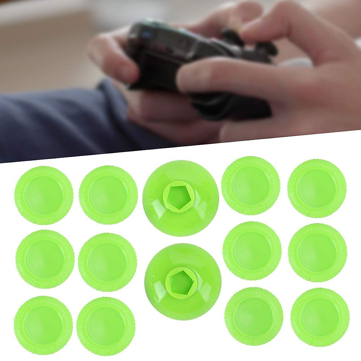 Universal Controller Rocker Cap PC+TPU Joystick Case Replaceable Joystick Cover Rocker Cap for PS4 Joystick(Green)