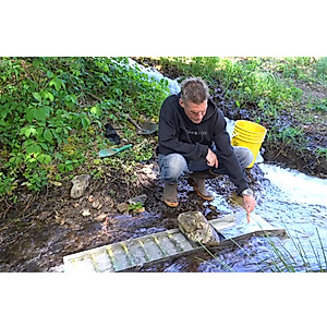 Complete Gold Mining Kit; Folding 50 inch Gold Sluice Box; Gold Prospecting Equipment; Rock Pick Hammer; Gold Classifiers; Pay Dirt Scoop; Crevice Tools and More