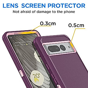 AICase for Google Pixel 7 Pro Case,Heavy Duty Drop Protection Full Body Rugged Shockproof/Dust Proof Military Protective Tough Durable for Google Pixel 7 Pro 6.7" 2022-3 Burgundy