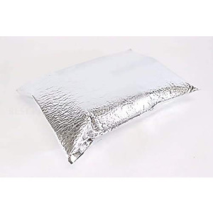 Insulated Easy Zip Lock Resealable Aluminum Sandwich Bag - Reusable Thermal Lunch Snack Bento Picnic Hot & Cold Pouch (10, Small - 6 x 10 Inch)