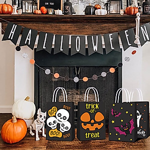 12 Piece Halloween Paper Treat Bags, Trick or Treat Bag Cute Halloween Party Gift Favors Bags