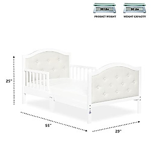Dream On Me Zinnia Toddler Bed in White