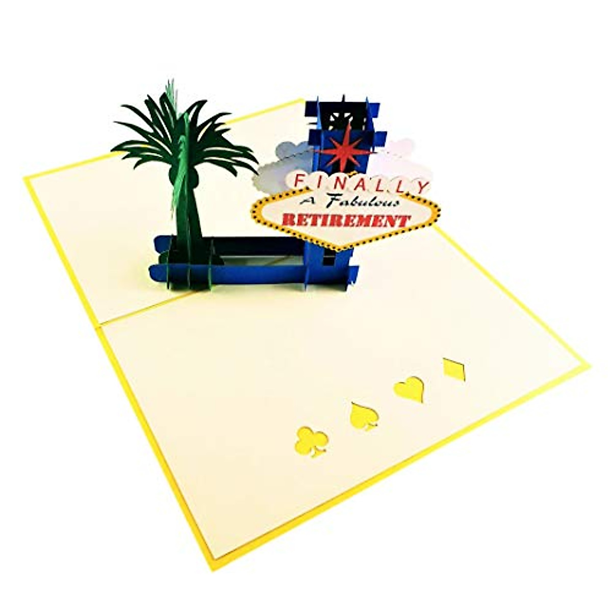 iGifts And Cards Awesome Happy Retirement Las Vegas 3D Pop Up Greeting Card – Miss You, Farewell, Retire, Special, Best Wishes, Fun, Unique, Funny, Good Bye
