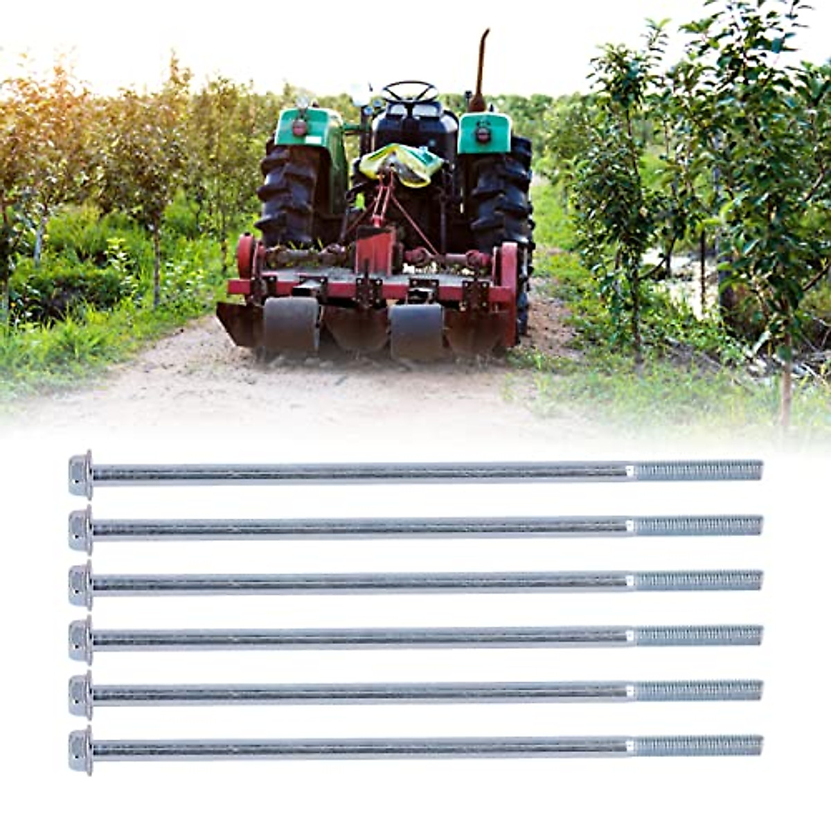 30Pcs Half Thread Hex Head M6 Lengthened Concave Carbon Steel for Gasoline Generator Garden Machine Lawn Mower (M6*170)