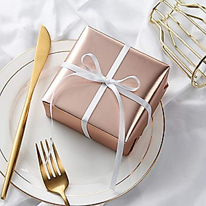 RUSPEPA Rose Gold Matte Wrapping Paper - 81.5 Sq Ft - Solid Color Paper Perfect for Wedding,Birthday,Christmas,Baby Show - 30 inches x 32.8 feet