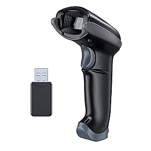 TEEMI 2D Bluetooth Barcode Scanner Wireless QR Code Reader Handsfree Screen Scanning Bar Code Scan Gun with One Press Battery Replaceable Feature (No USB Cradle)