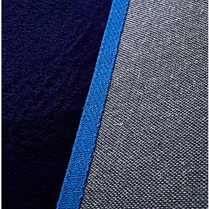 Petfu Luxury Faux Chinchilla Fur Rectangular Area Rug Furry Rug Polyester Rug Faux Fur Shag Rug for Living Room Bedroom Nursery Dorm,118" L x 79" W,Navy Blue