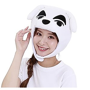 SAZAC Kigurumi Hat - Animal Crossing K.K Slider - Cozy Costume Beanie Cap - Adult Size
