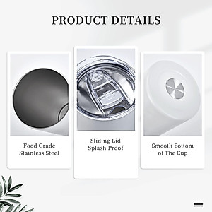 LANJAO Tumbler 20oz Straight Skinny Car Cups With Insulated Cup Sleeve Portable Handle, Sports Travel Coffee Mug, Stainless Steel, Insulated,Classic Collection Gifts for Men Women Fans