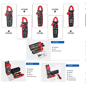 UNI-T UT210B True RMS 200A AC Mini Clamp Meters Ammeter NCV Test Professional Multimeter Digitais LCD Backlight MAX MIN