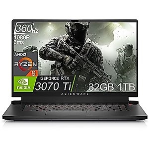 Alienware m17 R5 17.3" 360Hz FHD (AMD Ryzen 9 6900HX (Beat i9-11900H), 32GB DDR5 RAM, 1TB PCIe SSD, NVIDIA GeForce RTX 3070 Ti 8GB) RGB Backlit Gaming Laptop, Thunderbolt 4, G-SYNC, Win 11 Home -Dark