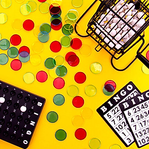 100 Jumbo 1.25" Bingo Chips for Large Print Cards - Educational STEM Resource - Large Translucent Colored Counting Markers