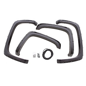 Lund RX103T Elite Series Black Rivet Style Textured Front and Rear Fender Flare - 4 Piece