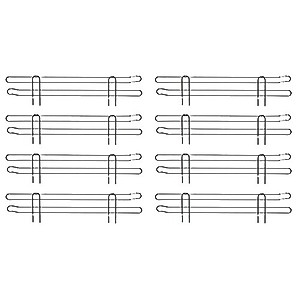 Quantum Storage SL18-8 8-Pack Side Ledge for 18" Deep Wire Shelving Units, Chrome Finish, 1" Width x 18" Length x 4" Height