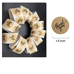 WOYAOBD 500Pcs Thank You Stickers for Packaging, 1.5 Inch Self-Adhesive Envelope Stickers for Small Business, Gifts, Weddings, Party, Boutiques, Label Stickers