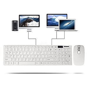 Wireless Keyboard Mouse Combo, Quick Response 1600dpi Gaming Keyboard for Home
