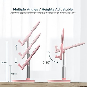 Cell Phone Stand,Angle Height Adjustable Bunny Phone Stand for Desk,Cute Rabbit Phone Holder Stand for Desk, Compatible with All Mobile Phones,iPhone,Samsung,Pixel,iPad,Tablet(4-10in) (Pink)