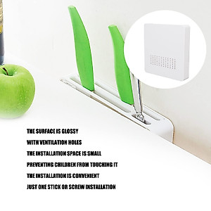 Knife Rack, Hidden Kitchen Knife Holder Prevent Injury Breathable Wall Mounted Knife Block for Home Kitchen
