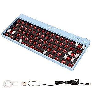 Yoidesu Mechanical Keyboard DIY Kit, 61 Keys Hot Swappable RGB Custom Mechanical Gaming Keyboard Kit, 3Pin/5Pin Switch, Wireless 2.4G/Bluetooth/Type C Wired Keyboard(Blue)