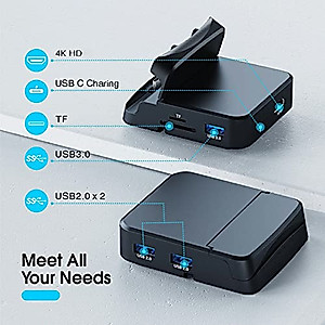 WYTR Type C to HDMI-Compatible Multi-Function Gaming Stand HUB Mini Portable Adapter 8-in-1 Multi-Port Hub