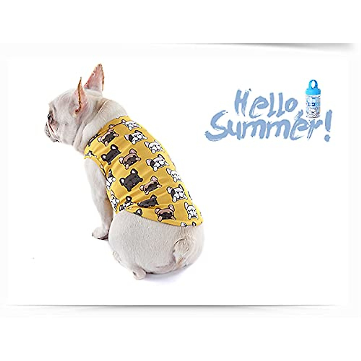 Cooling Dog Harness for Small Medium Dog Pet Ice-Cooling Clothes Comfort Fits Puppy Cooler Vest Shirt for Summer (Yellow, XL)