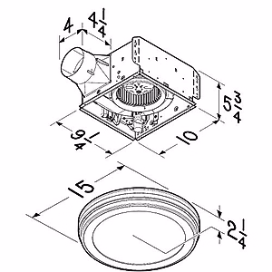 Broan-NuTone AER80LWH ENERGY STAR Certified Bath Fan, Medium, White