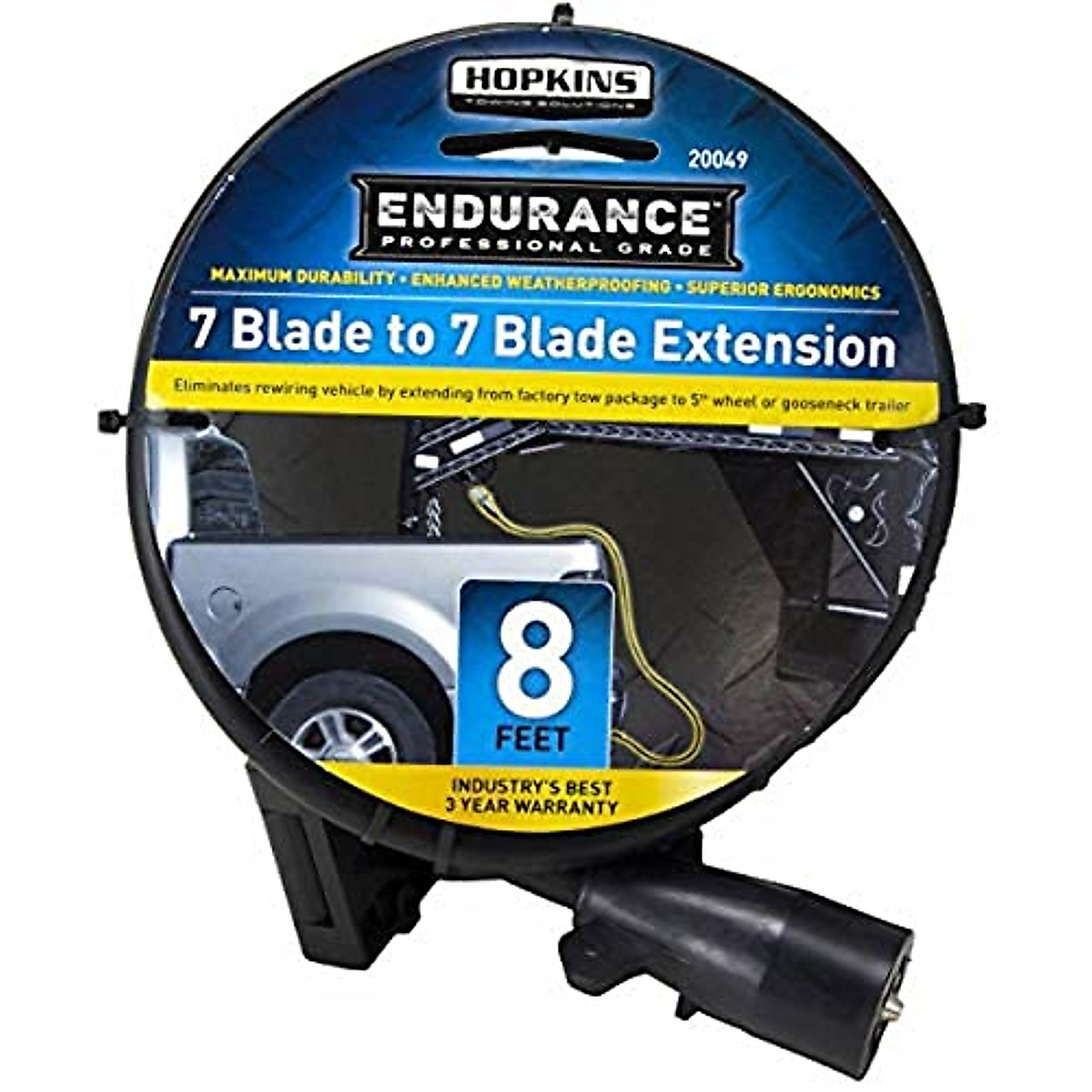 Hopkins Towing Solutions 20049 7-to-7 Blade 8' Molded Cable 5th Wheel Extension