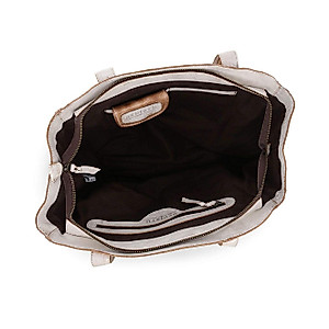 BedStu Amelie Tote Bag Light TanWhiteDistressed