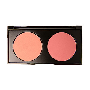 YMH BEAUTE Blush Highlighter Duo Palette, High Pigment Long Lasting Face Peach Blush Makeup Palette