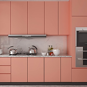 YENHOME Coral Pink Wallpaper Pink Peel and Stick Wallpaper for Bedroom Kitchen Self Adhesive Pink Contact Paper for Desk Cabinet Wall Removable Wall Paper Pull and Stick on Wallpaper 17.7X200