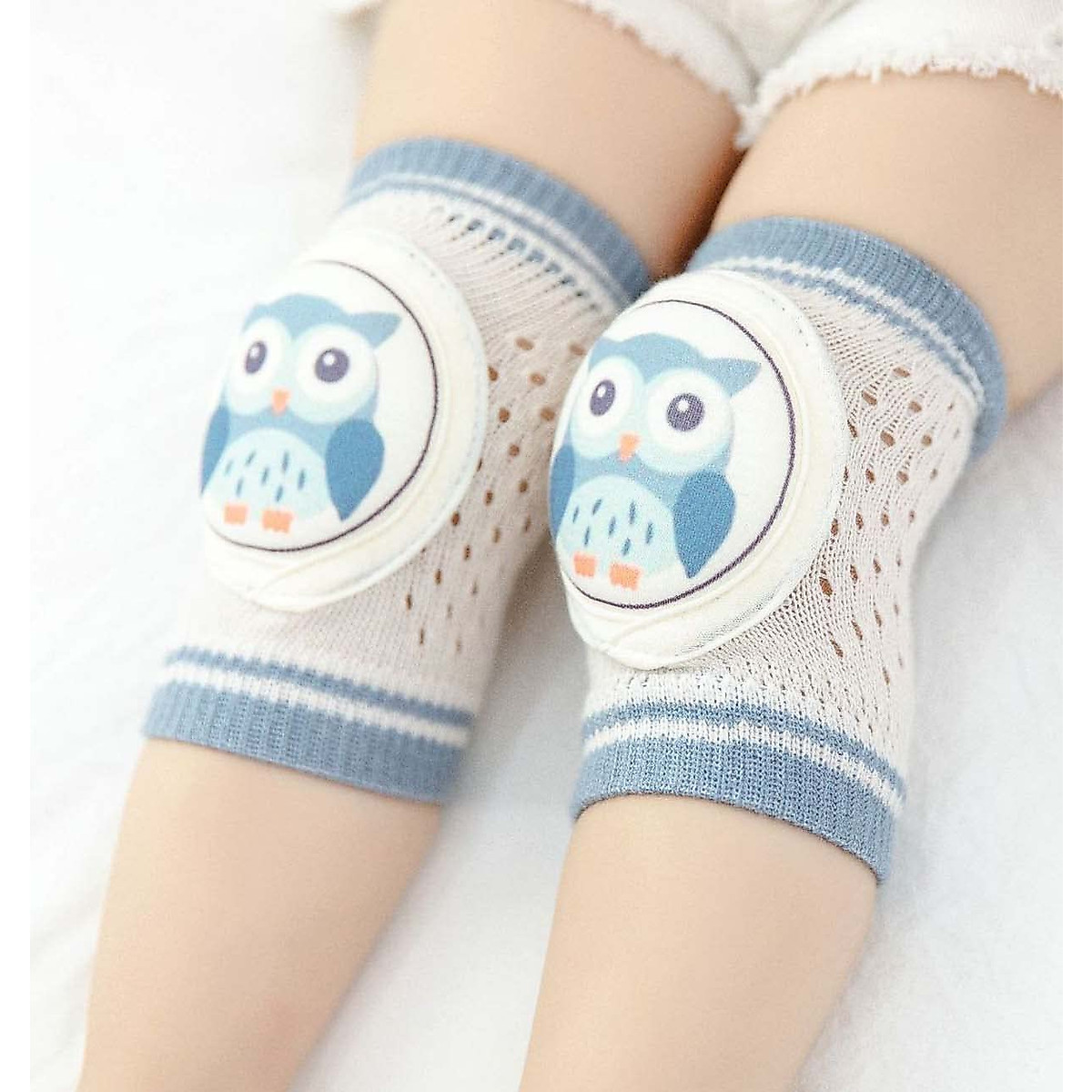 Sheliky Baby Knee Pads for Crawling Toddlers Crawling Knee Protectors Crawling Anti-Slip Knee Safety Protective Cover 2 Pack One Size