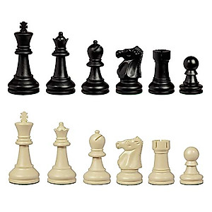 WE Games Tournament Roll Up Chess Board + Bobby Fischer Ultimate Tournament Staunton Chess Pieces