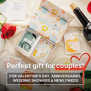 VNS Creations Deeper Connections - 200 Couples Conversation Cards - Build Strong Relationships and Deeper Intimacy - Couples Card Games for Adults - Couple Games for Date Night - Games for Couples