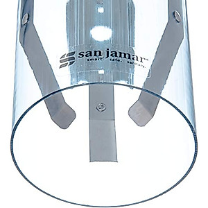 San Jamar Small Pull-Type Cup Dispenser Fits 3-4.5 Oz Cone Cups, 3-5 Oz Flat Cups with Flip Caps for Restaurants, Dining Halls, and Fast Food, Plastic, 16 Inches, Blue