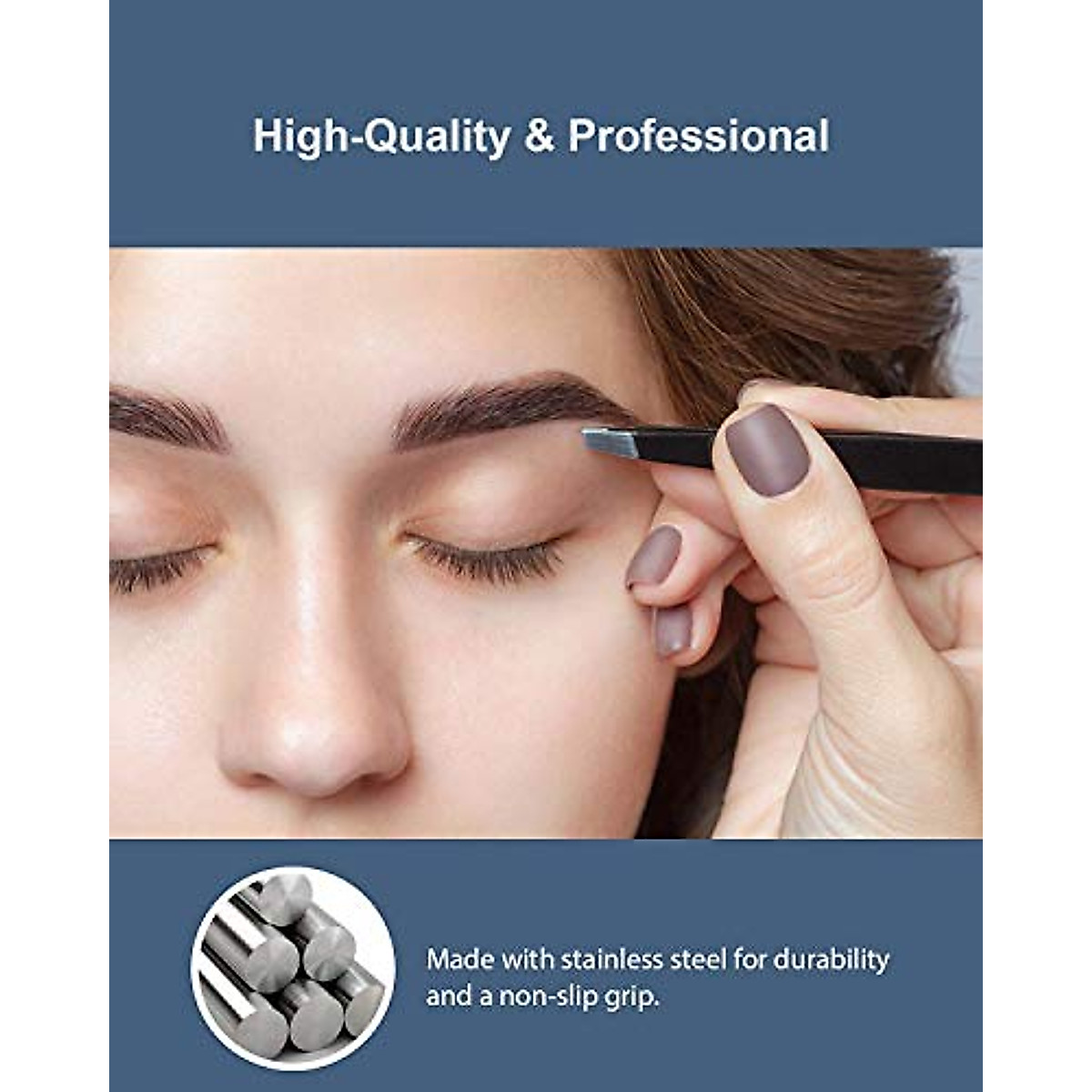 OMIRO 20X Magnifying Mirror and Eyebrow Tweezers Kit, 3.5" Two Suction Cups Magnifier Travel Set