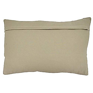 SARO LIFESTYLE Lynn Collection Striped Throw Pillow Cover, 16"x24", Natural