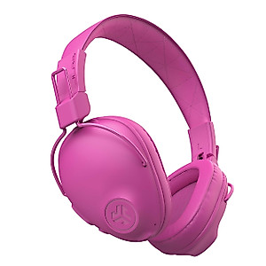 JLab Studio Pro Bluetooth Wireless Over-Ear Headphones, 50+ Hour Bluetooth 5 Playtime, EQ3 Sound, Ultra-Plush Faux Leather & Cloud Foam Cushions, Track and Volume Controls, Pink