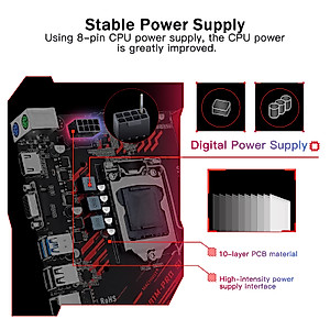 MACHINIST LGA 1150 Motherboard, H81 Micro ATX Intel 4th Gen Gaming Motherboard for Desktop PC Support 1333/1600MHz DDR3 Dual Channel Max 16G, i3 i5 i7/Xeon E3 V3 Processor, NGFF M.2, SATA 3 H81M-PRO