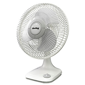 Air King 9102 12-Inch 3-Speed Oscillating Table Fan