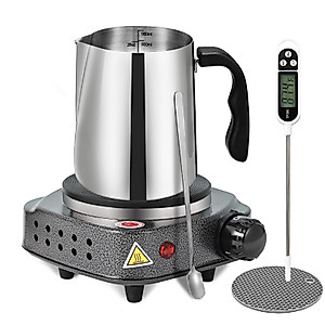 SAEUYVB Candle Making Kit with Wax Melter, Thermometer, Pouring Pot and Supplies for Beginners