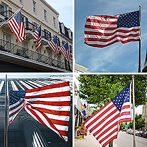 ZWXT American Flag 3x5FT Outdoor Heavy Duty Flag Strongest Longest Lasting Made of Nylon Canvas Head Double, Embroidered Stars, Stitched Stripes Bright Colours Brass Grommets, UV and Fade Resistant