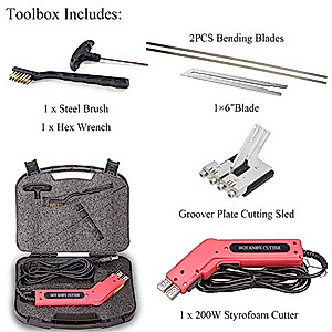200W Electric Hot Knife tyrofoam Cutting Tool Kit Heat Cutter with Blades Accessories (Heat Cutter Kit)
