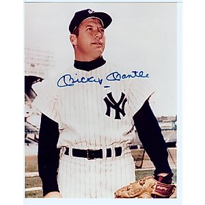 Kirkland Mickey Mantle 8 X 10 Autograph Photo on Glossy Photo Paper