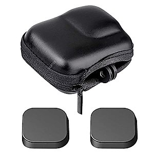 Mini Storage Bag Case for GoPro Hero 11 10 9 Black +Hero11 Hero10 Hero9 Rubber Lens Cap Cover, ULBTER Carrying Portable Boxes Accessory for Go pro Hero9 [2+1 Pack]