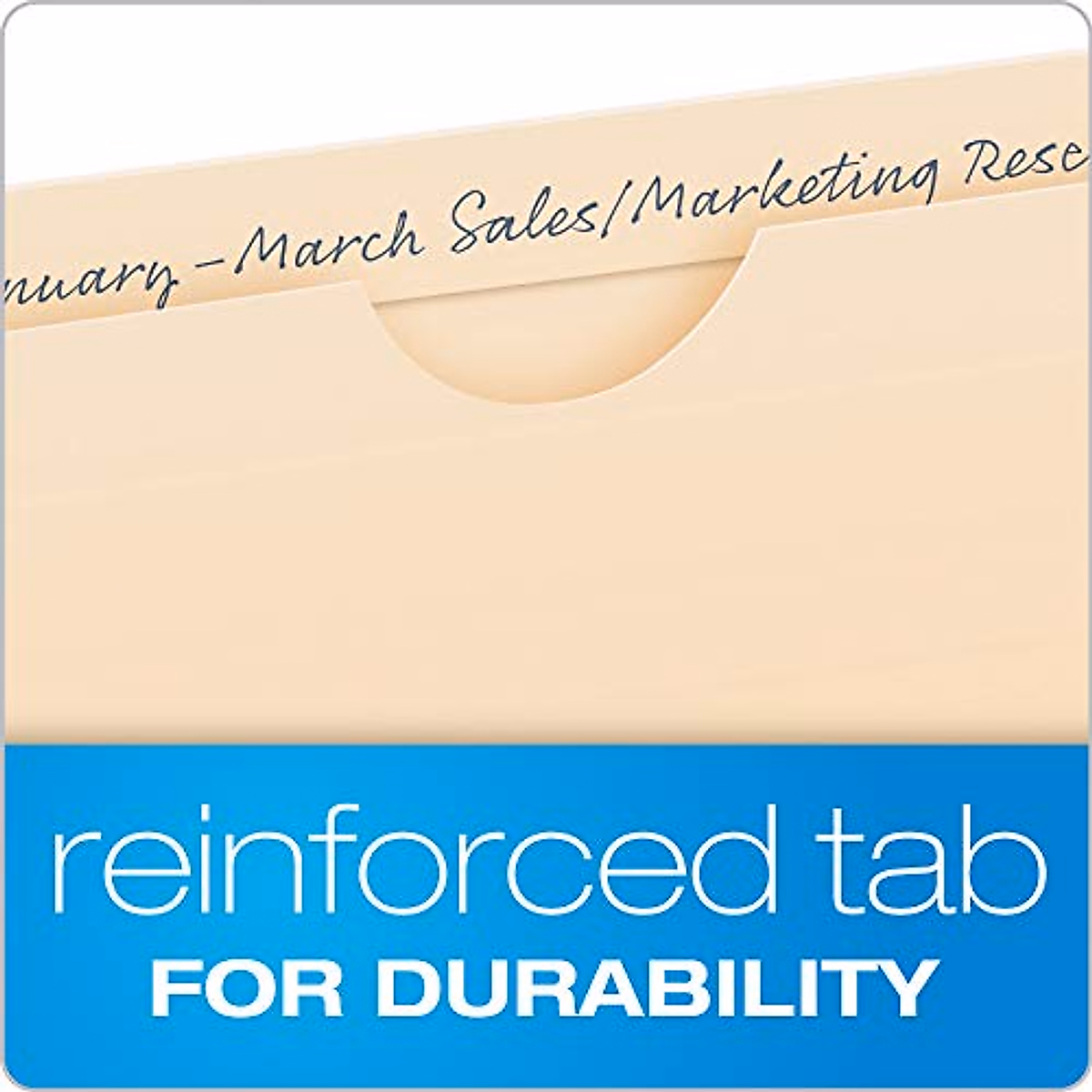 Pendaflex File Jackets, Flat, No Expansion, Manila, Letter Size, Straight Cut Tab, 100/Box (24990)