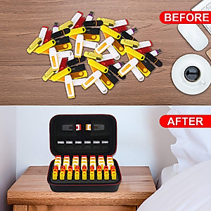 BOVKE Flash Drive Case SD Card Holder 48 Slots USB Storage Case Thumb Drive Memory Card SDXC SDHC Card Organizer for SanDisk Samsung SamData Netac PNY YubiKey TOPESEL USB Stick Flash Drives, Black